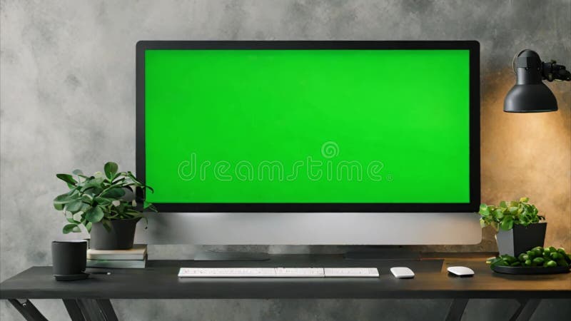 Empty Office Workspace stock footage. Video of internet - 347194536