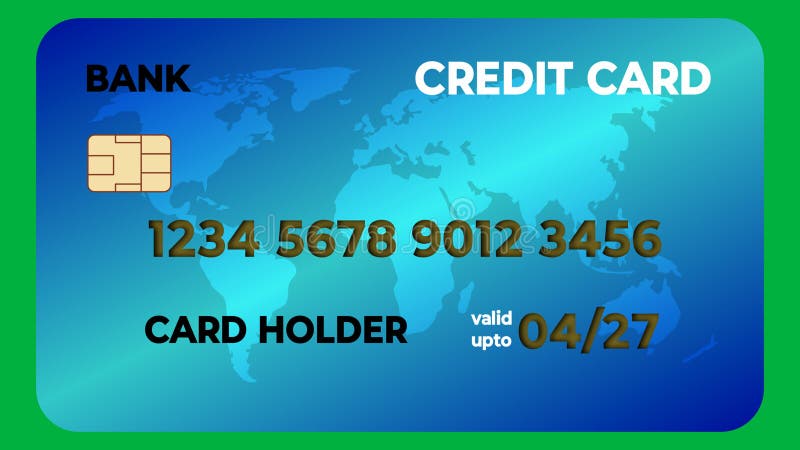 Green Screen Credit Card Illustration Stock Illustration - Illustration ...