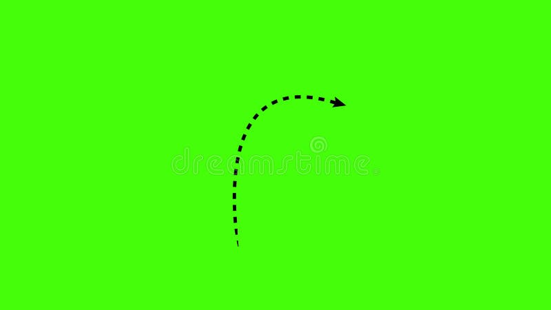 Green Screen Curved Arrow Animation, Arrow , Green Screen Motion ...