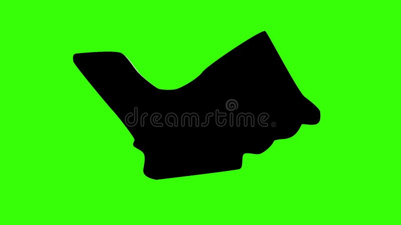 Green Screen 3d Icon Map of Carroll County in Kentucky Stock Footage ...