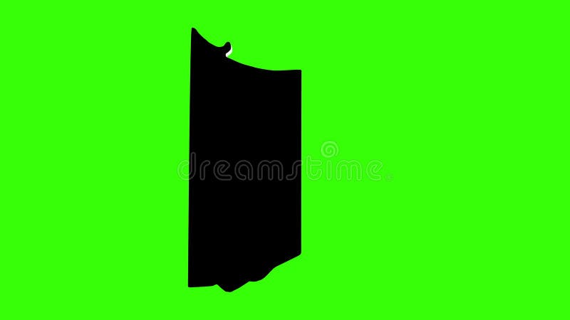 Green Screen 3d Icon Map of Lake County in Indiana Stock Video - Video ...