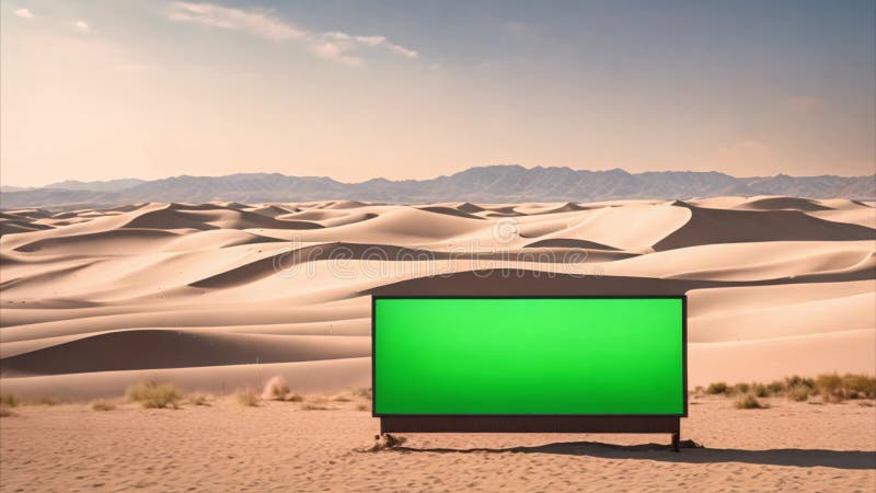 Green Screen in the Desert stock video. Video of hour - 335612799