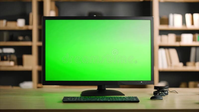 Green Screen Desktop Computer Stock Footage - Video of display, setup ...