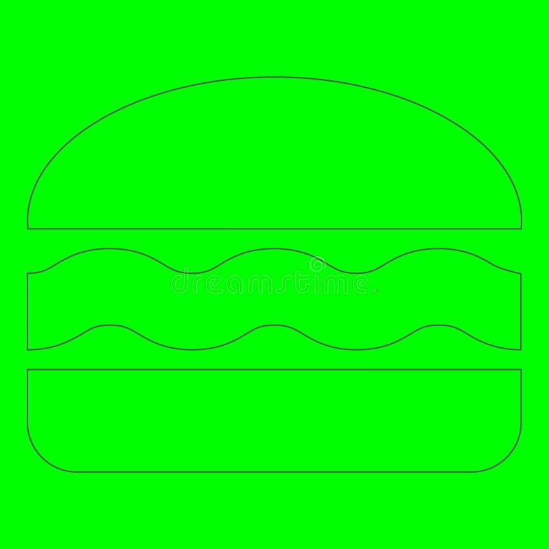 Green Screen Food Objects Outlines Layers Stock Illustration ...