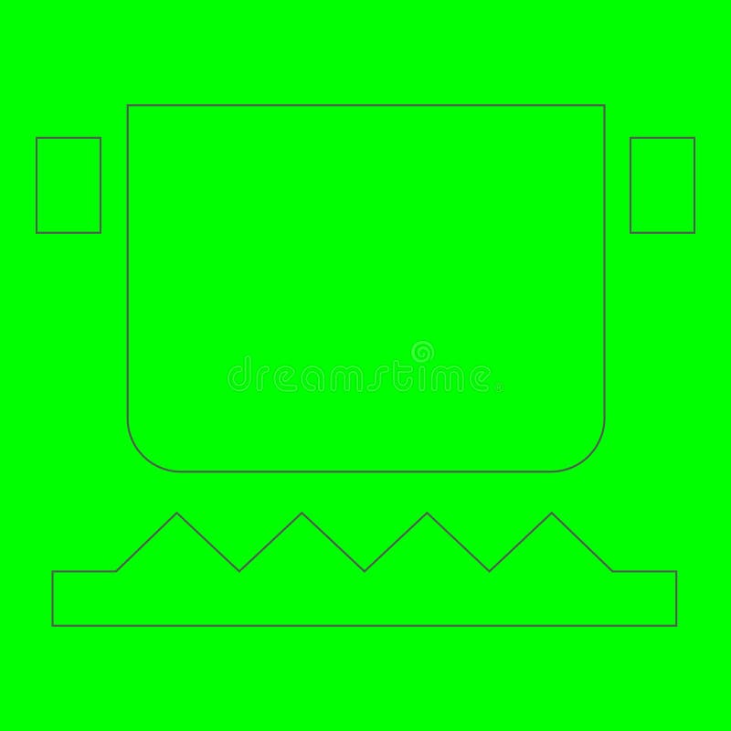 Green Screen Food Objects Outlines Layers Stock Illustration ...