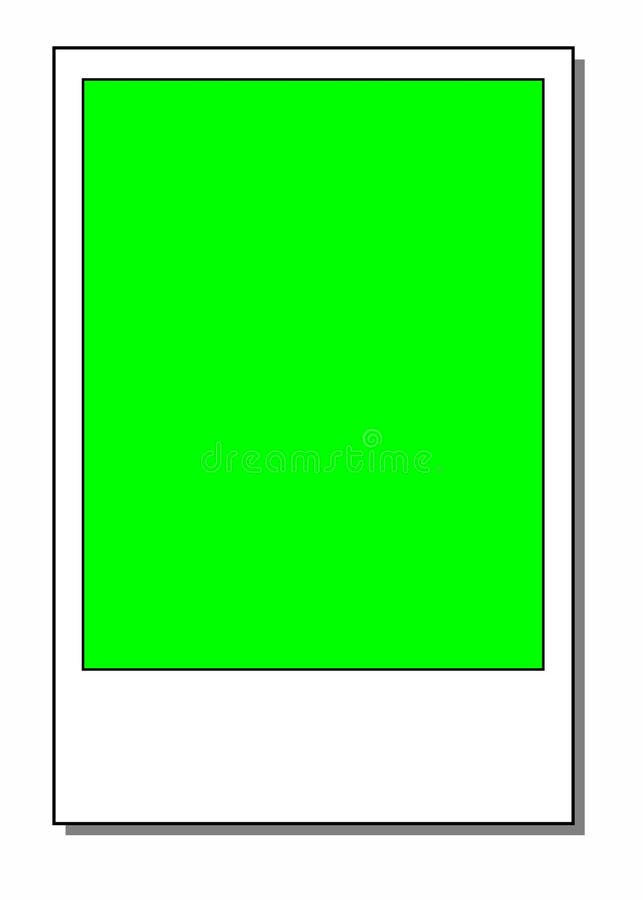 Green Screen Format Photo Frame Stock Illustration - Illustration of ...