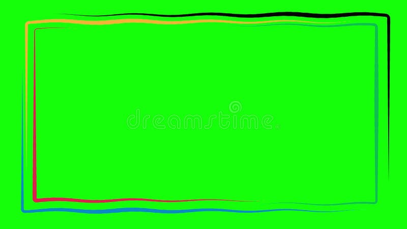 Green Screen Frame of Olympic Color, Can Be Used by Chroma Key. Stock ...