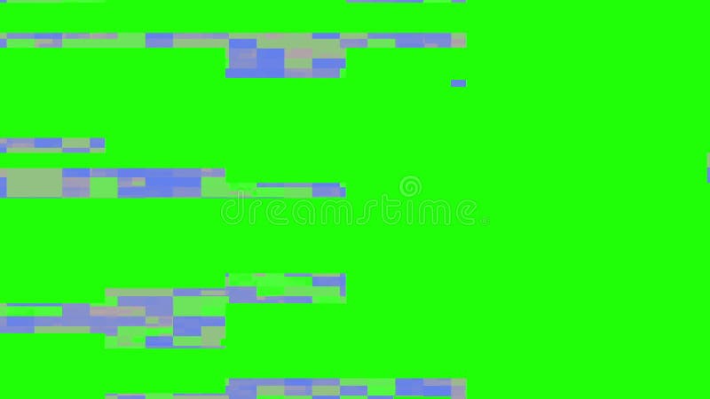 Green Screen. Glitch and VHS Effect. Glitch Effect of Digital Pixelated ...