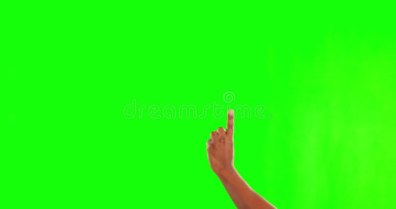 Green Screen, Hand and Pointing for Presentation of Promotion, Mockup ...