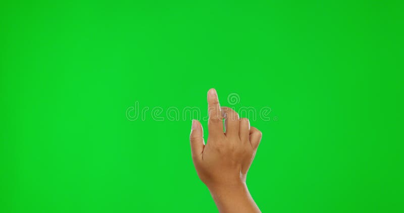 Green Screen, Hand of User and Person for Ux on Technology, Touchscreen ...