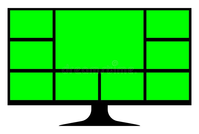 Green Screen on LCD Screen Computer for Video Call Insert, Green Screen ...