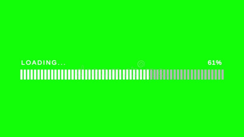 Green Screen Loading Progress Bar Animation – 0 To 100 with Percentage ...