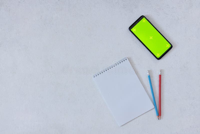 Green Screen Mockup Template of Mobile Phone Stock Photo - Image of ...