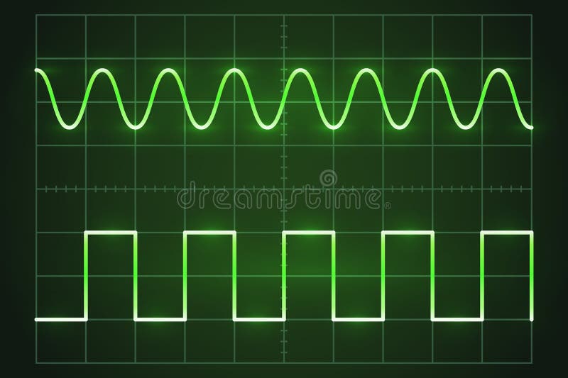Screen Digital Oscilloscope Stock Vector - Illustration of medical ...