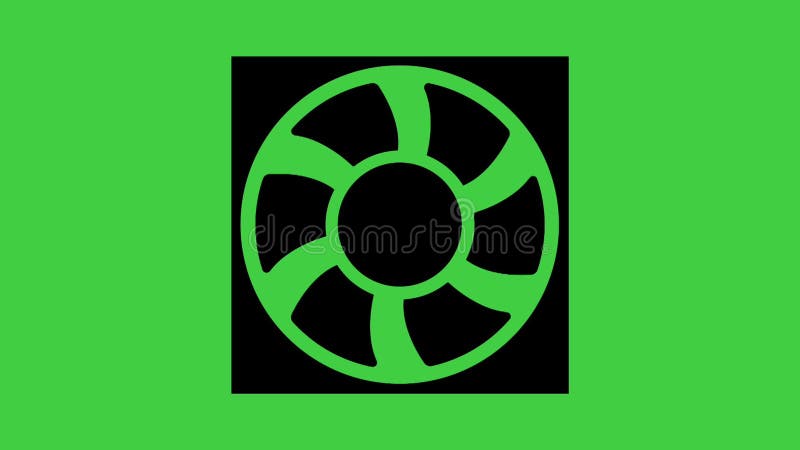 Green Screen Rotating Fan Animation. Stock Video - Video of graphic ...