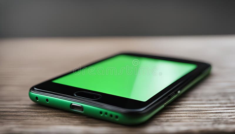 Green Screen Smartphone Mockup Stock Illustration - Illustration of ...