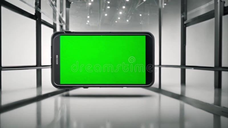 Green Screen Smartphone Mockup in a Modern Interior Setting Stock Video ...