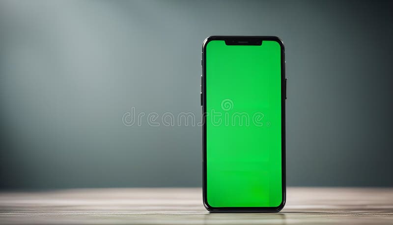 Green Screen Smartphone Mockup Stock Illustration - Illustration of ...