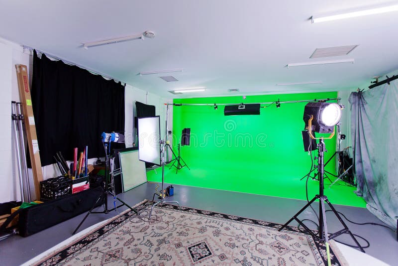 Green Screen Studio stock photo. Image of television - 28818406