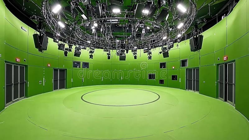Green Screen Studio Circular Stage Lighting Rig, Filming, Broadcast ...