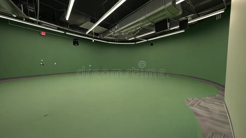 Green Screen Studio, Indoor Filming, Empty, Modern Stock Footage ...