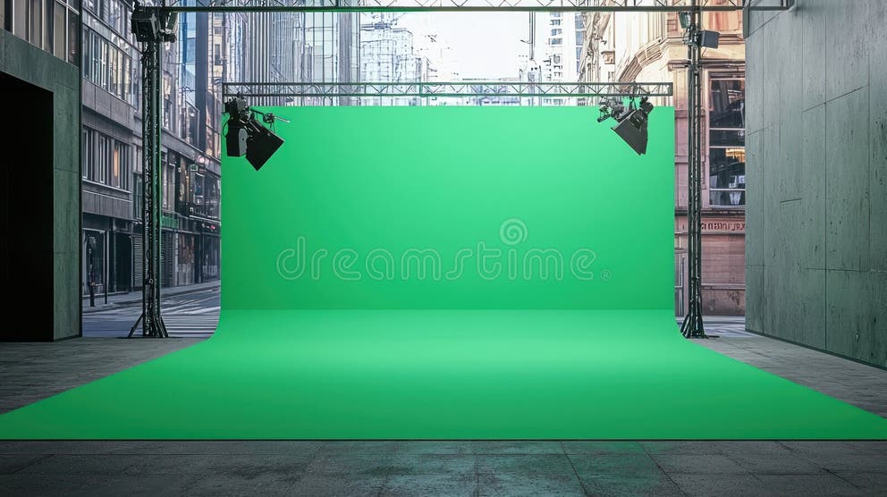 Green Screen Studio Setup with Ample Space for Branding and Design ...
