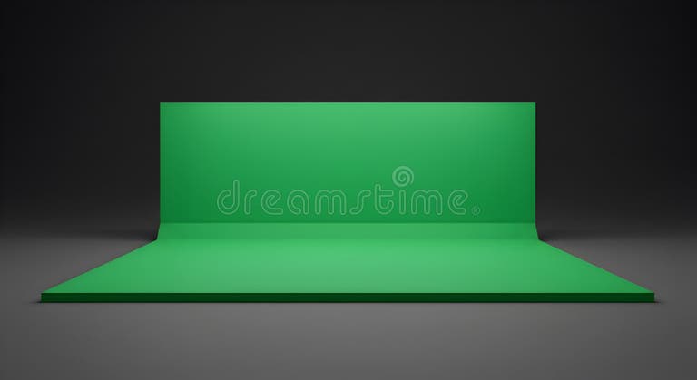 Green Screen Studio Setup with Soft Shadows for Digital Compositing Purposes Stock Illustration ...