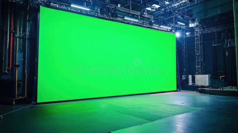 Green Screen Studio Vibrant Lighting Spacious Setup Stock Photos - Free ...