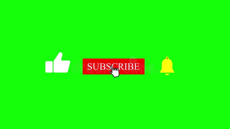 Subscribe Icon Social Media Symbol Green Screen Chroma Key Animation ...