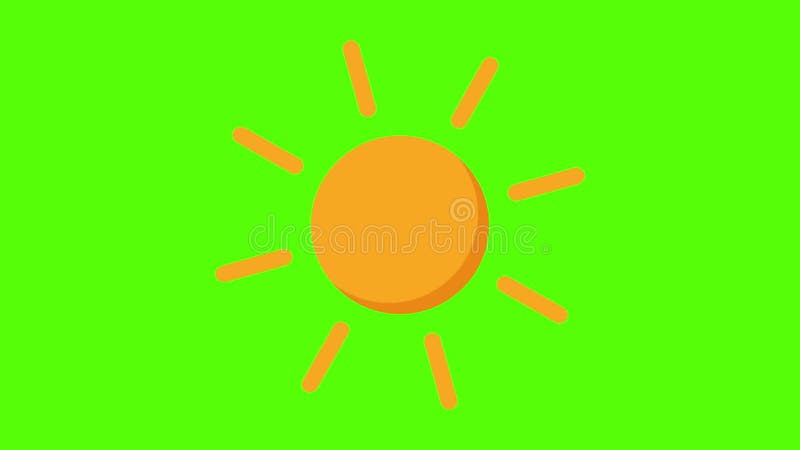 Green Screen Sunny Weather Icon Stock Footage - Video of sign, color ...