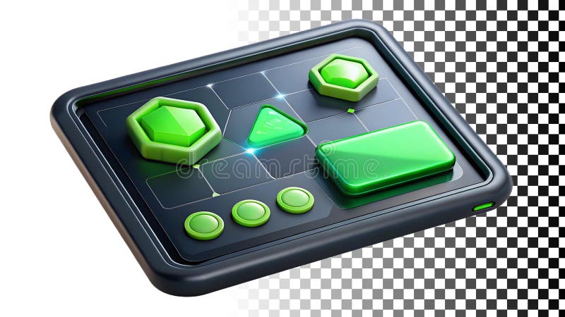 Green Screen Tablet Device, Showcasing Digital Interface and Tech ...