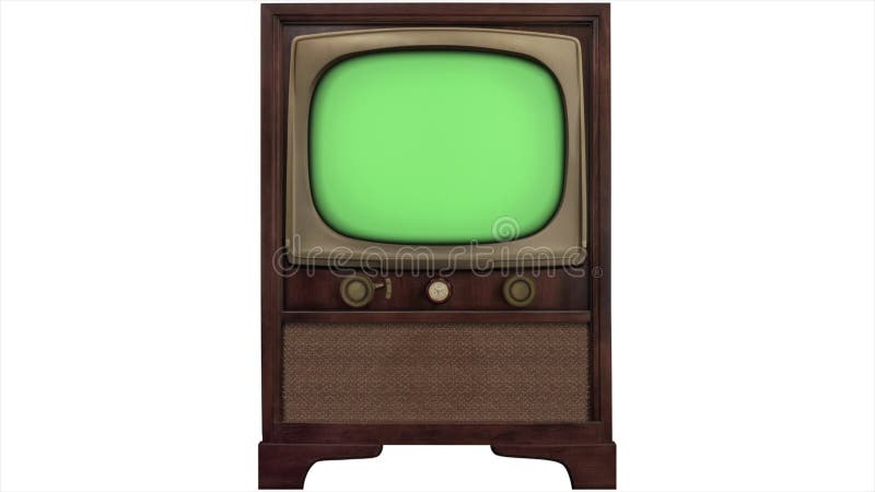 Green Screen 3d TV 1980 Retro Tv Stock Video - Video of broadcast ...