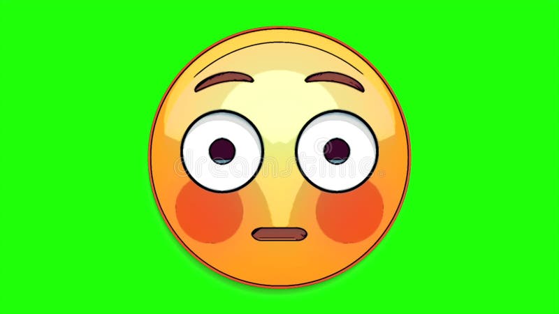Emoji Sticker Face with Wide Open Eyes Comic Style Animationâ€¨ Stock ...