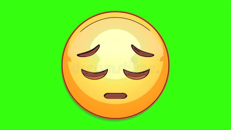 Emoji Sticker Comic Style Sad Pensive Face Loop Animationsâ€¨ Stock ...