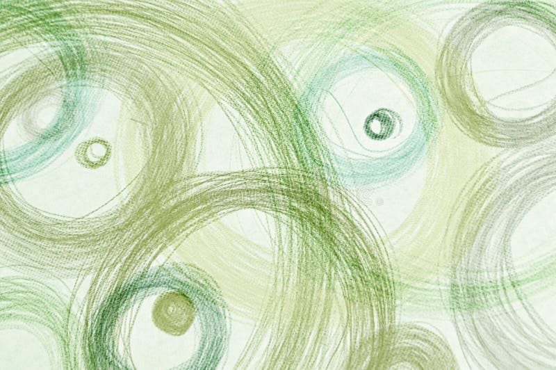 Green Scribble Elements. Decorative Radial Stock Photo - Image of paint ...