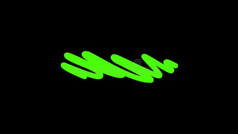 Green Scribble Motion, Abstract Green Hand-drawn Zigzag Stroke ...