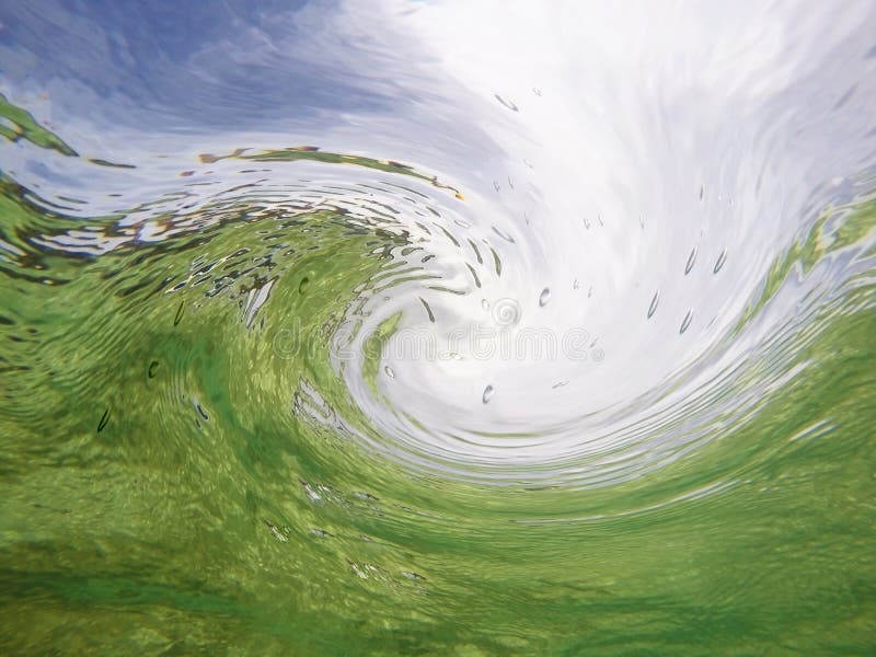 Green Sea Wave from Underwater Stock Photo - Image of water, green ...