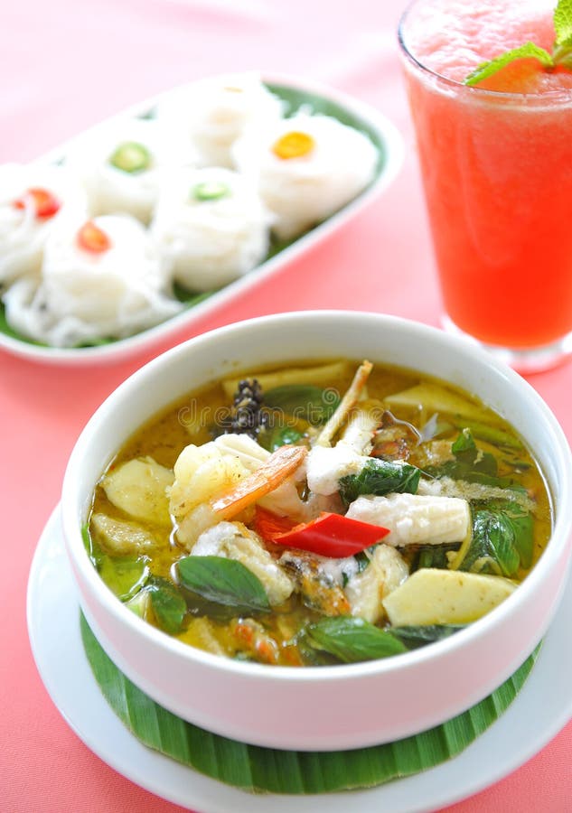 Balinese Seafood Curry Ethnic Food Stock Image - Image of cooked ...