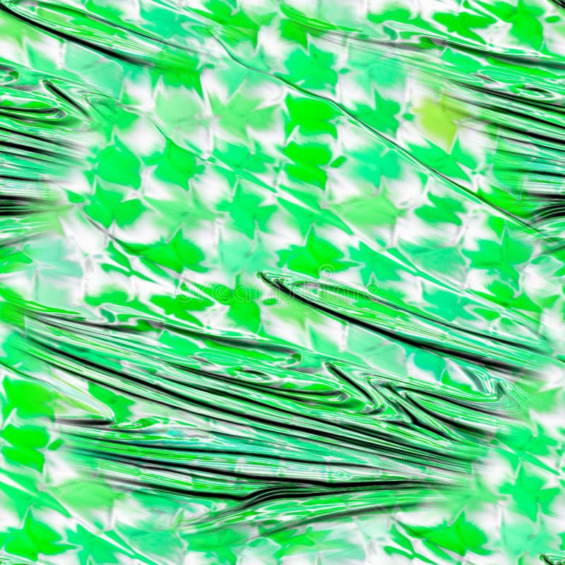 Green Seamless Abstraction with Patterns and Curved Lines. a Crumpled ...