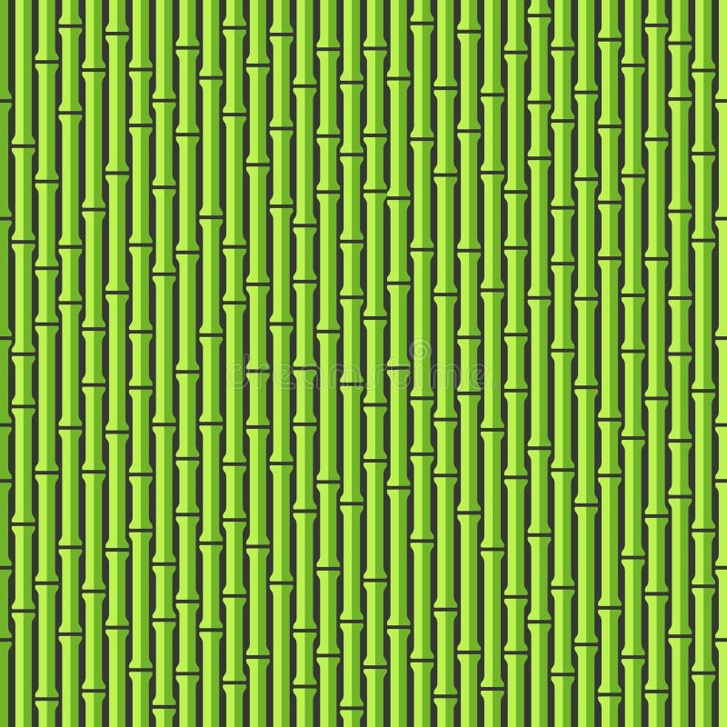 Green Seamless Bamboo Background Pattern on Dark Back. Vector Stock Vector - Illustration of ...