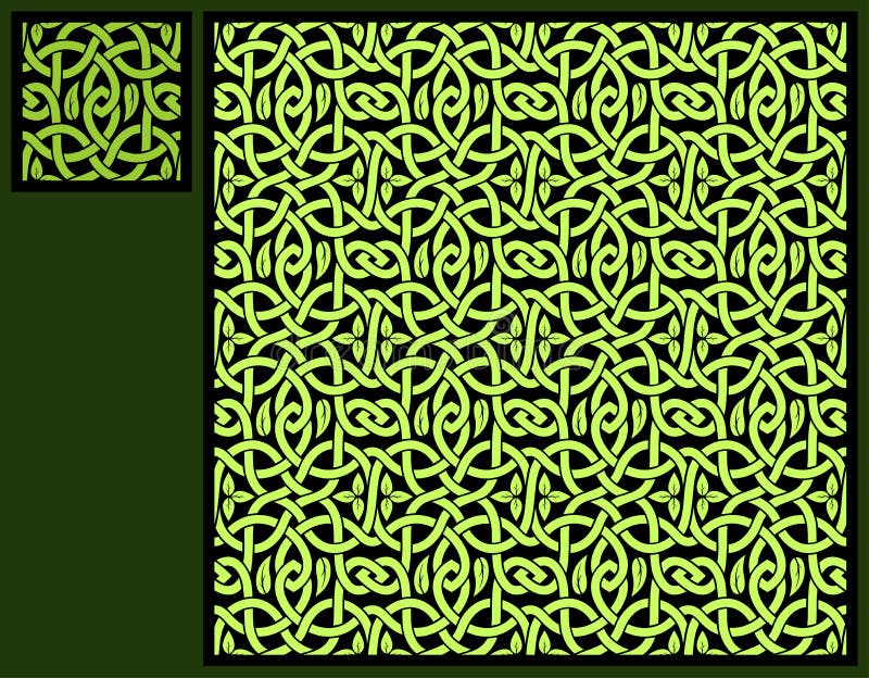 Seamless Floral Celtic Pattern Stock Vector - Illustration of culture ...