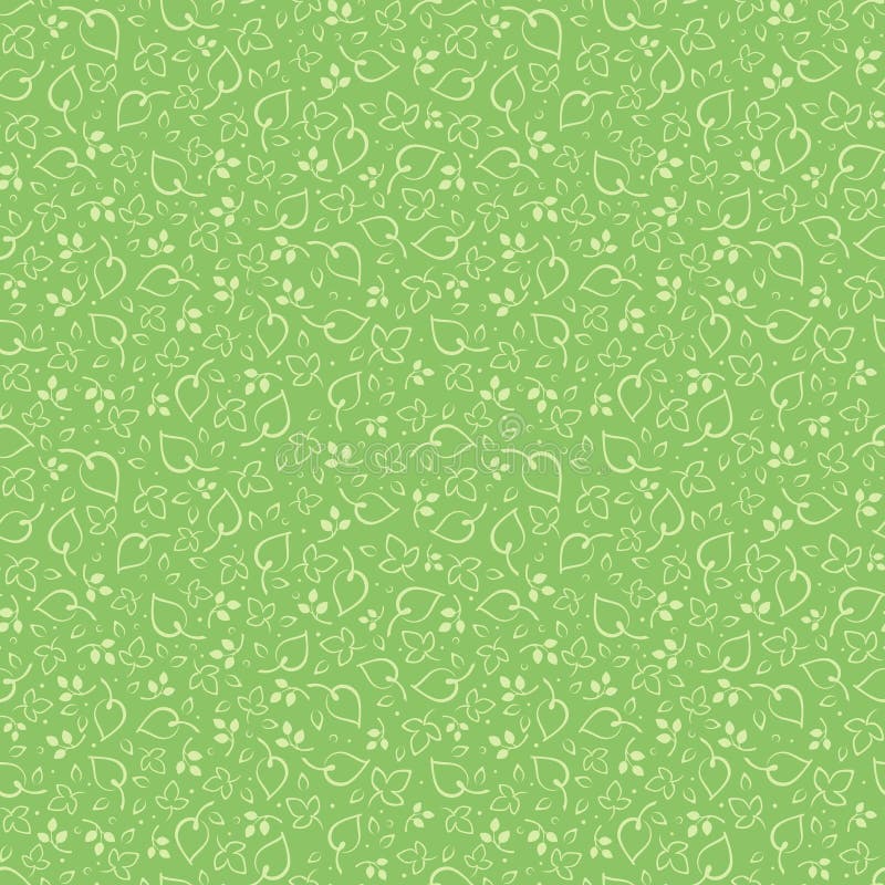 Green Seamless Floral Pattern. Vector Illustration. Stock Vector ...