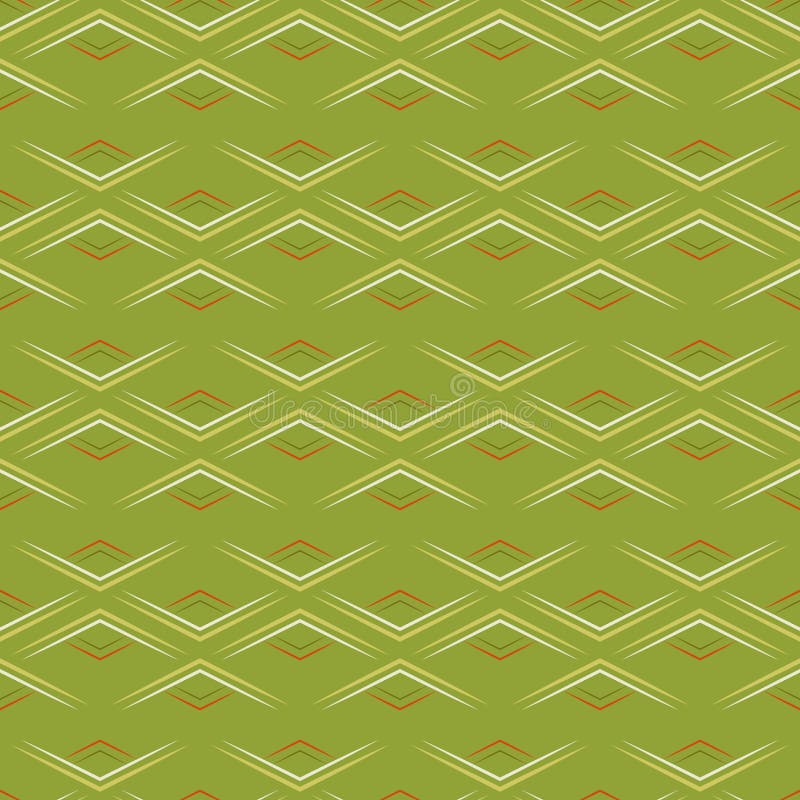 Green Seamless Geometric Pattern. Random Green Red Rhombuses on Olive ...