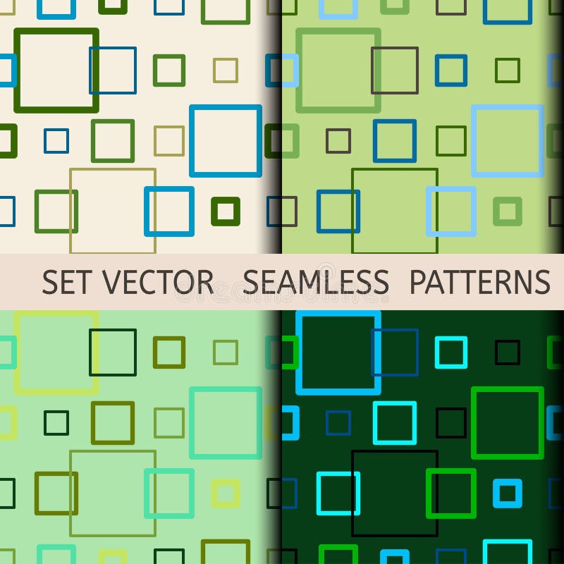 Green Seamless Geometric Pattern Stock Vector - Illustration of green ...