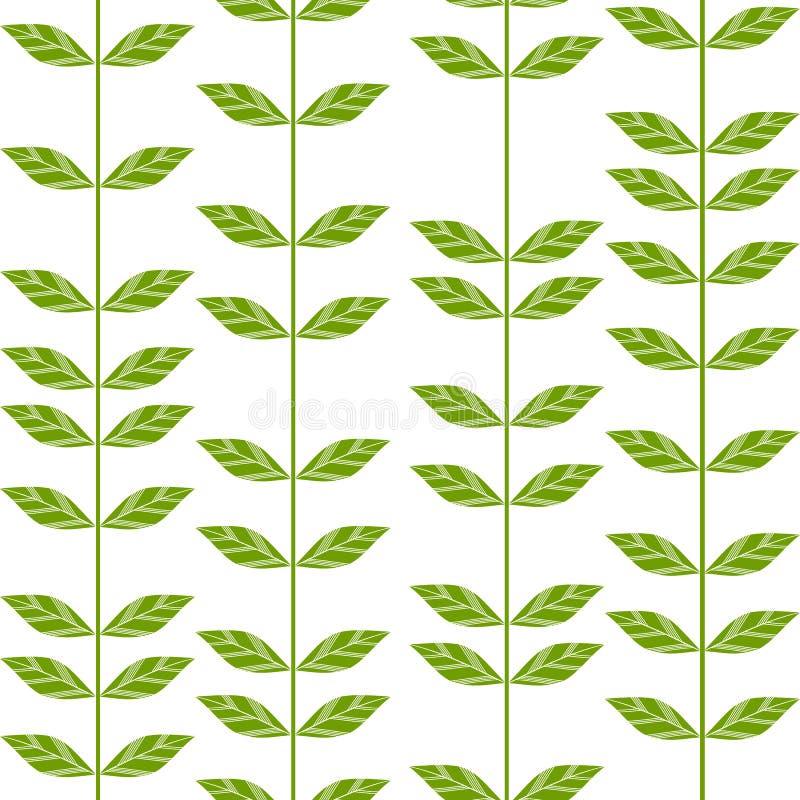 Green seamless leaves stock vector. Illustration of plant - 67404548