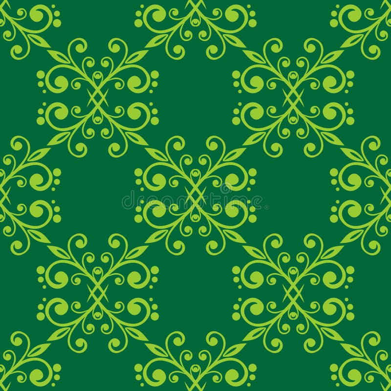 Green seamless pattern stock illustration. Illustration of graphics ...