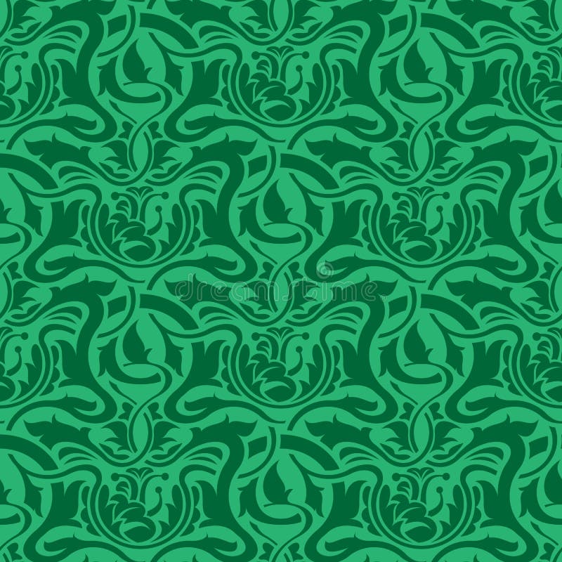 Green seamless pattern stock vector. Illustration of fashion - 31202470