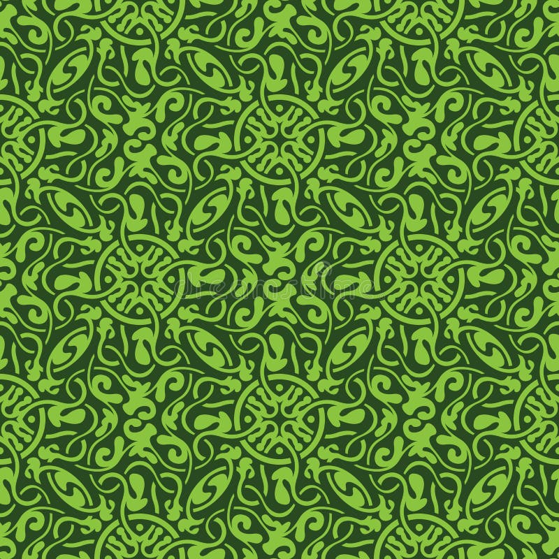 Green seamless pattern stock vector. Illustration of decoration - 32720413