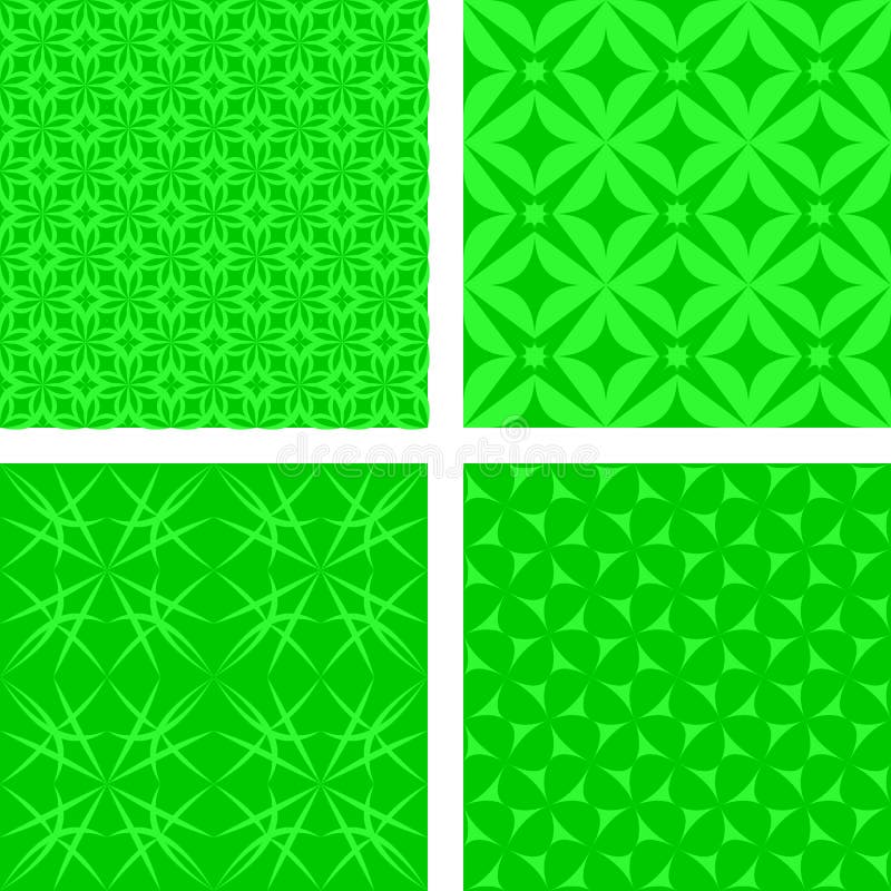 Green seamless pattern set stock vector. Illustration of vector - 41332476
