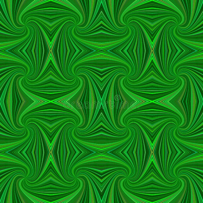 Green Psychedelic Abstract Spiral Stripe Background - Vector Curved ...